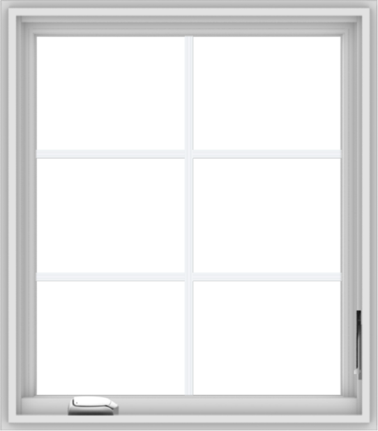 ESWDA 28x32 (27.5 x 31.5 inch) White Vinyl uPVC Crank out Casement ...