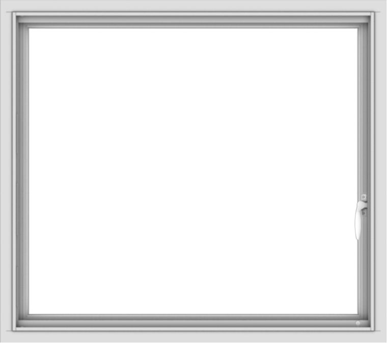 ESWDA 36x32 (35.5 x 31.5 inch) White uPVC Vinyl Push out Casement ...