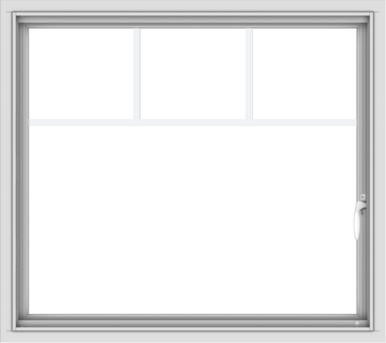 ESWDA 36x32 (35.5 x 31.5 inch) White uPVC Vinyl Push out Casement ...