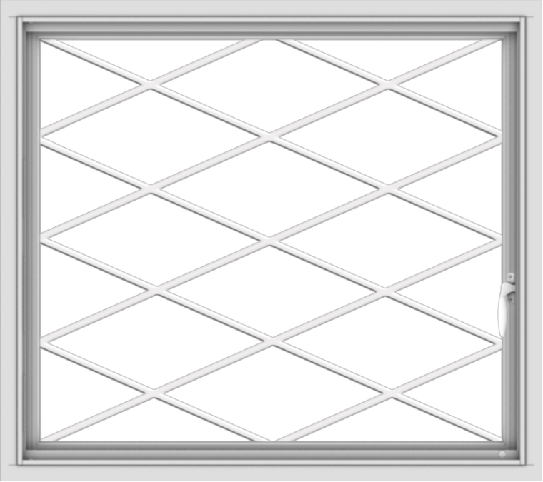 ESWDA 36x32 (35.5 x 31.5 inch) White uPVC Vinyl Push out Casement ...