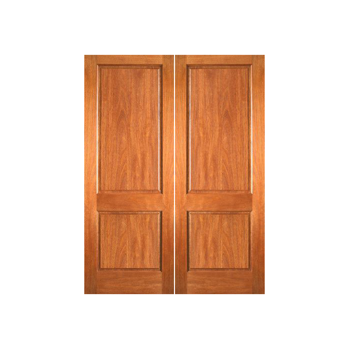 ESWDA 48x80 Interior Barn Mahogany P-620 Wood 2 Panel Double Door ... ESWDA 48x80 Interior Barn Mahogany P-620 Wood 2 Panel Double Door ...